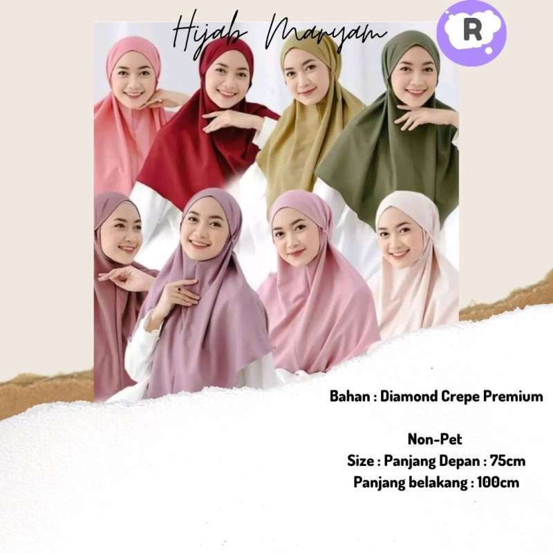 Jual Hijab Maryam Hijab Instan Non Pet - Light Grey Di Seller Roufaline ...