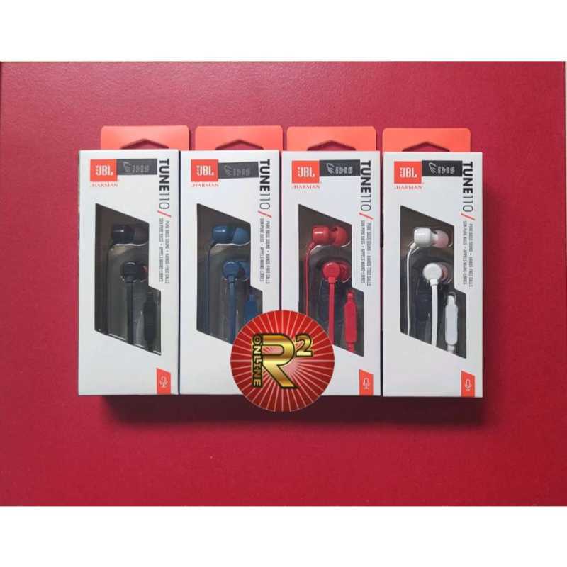 Jual JBL T110 In Ear Headphone With Mic Original Garansi IMS - Merah di ...