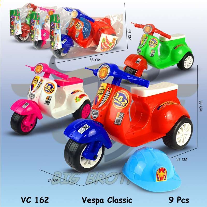 Promo PROMO VC162 Vespa Mainan Anak Motor Motoran Duduk Dorong Tolo ...