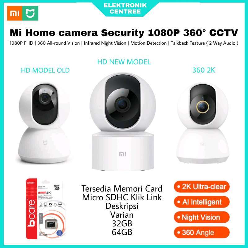 Jual Xiaomi Mi Home Camera 360° 1080P / 2K Cctv Security Kamera - 360HD ...