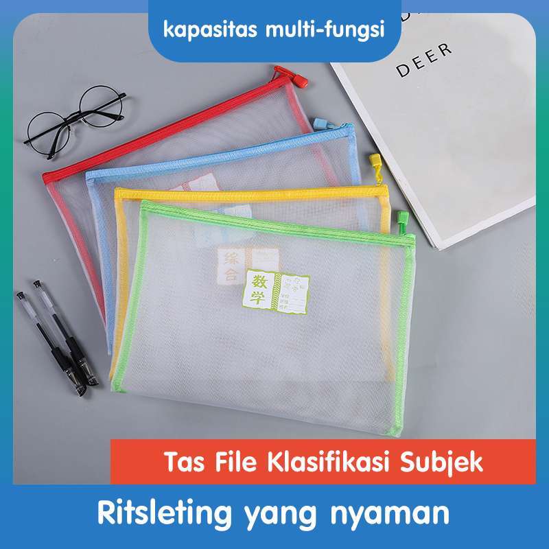 Jual Tas Dokumen Nilon Mesh Tas Penyimpanan Kertas Ujian Kreatif Map ...
