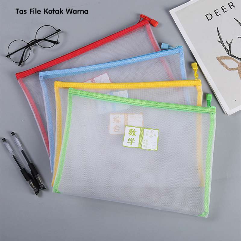 Jual Tas Dokumen Nilon Mesh Tas Penyimpanan Kertas Ujian Kreatif Map ...