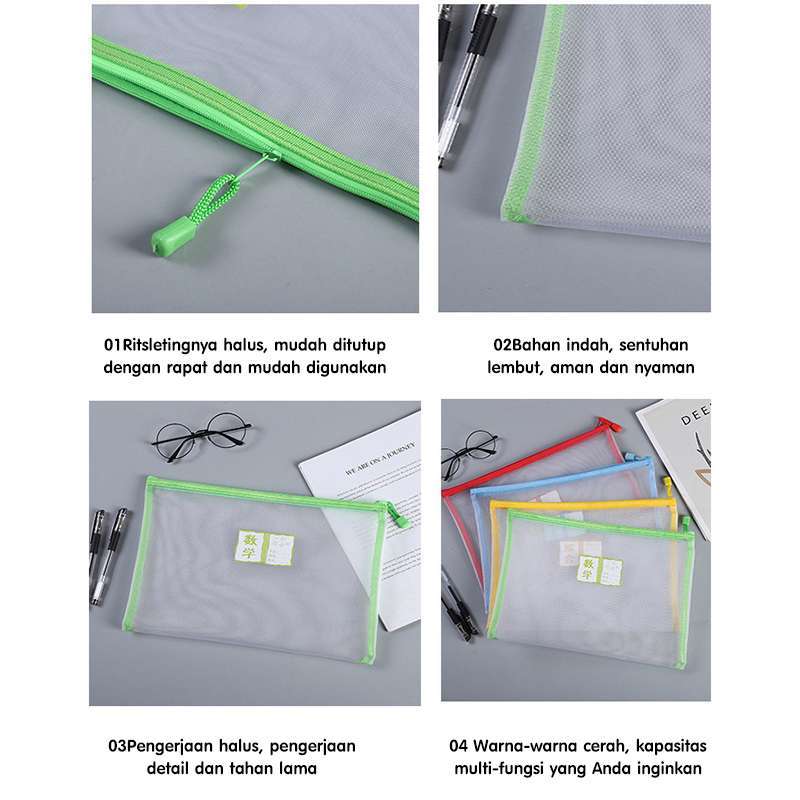 Jual Tas Dokumen Nilon Mesh Tas Penyimpanan Kertas Ujian Kreatif Map ...