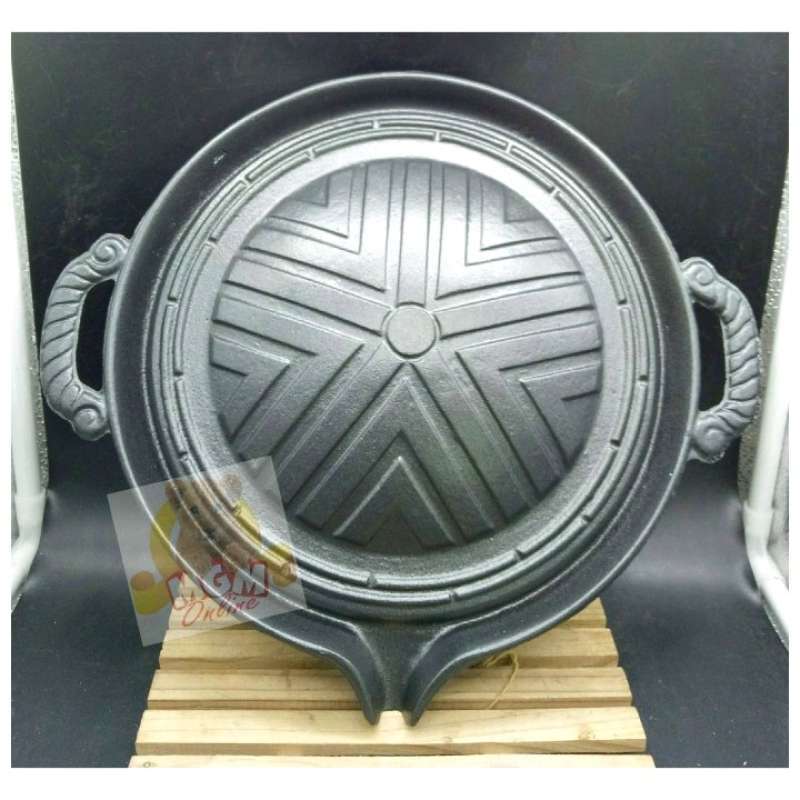 Jual Jual Iron Cast Korean Bbq 28Cm Besi Cor Super Tebal Dgn Corong ...