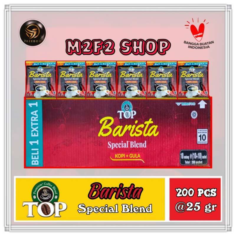 Jual Kopi TOP Coffee Barista Kopi + Gula Sachet - 25 gr (Kemasan Karton ...
