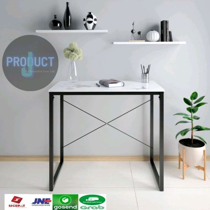 Promo MEJA KERJA / MEJA KOMPUTER / MEJA MINIMALIS / MEJA KAKI BESI ...