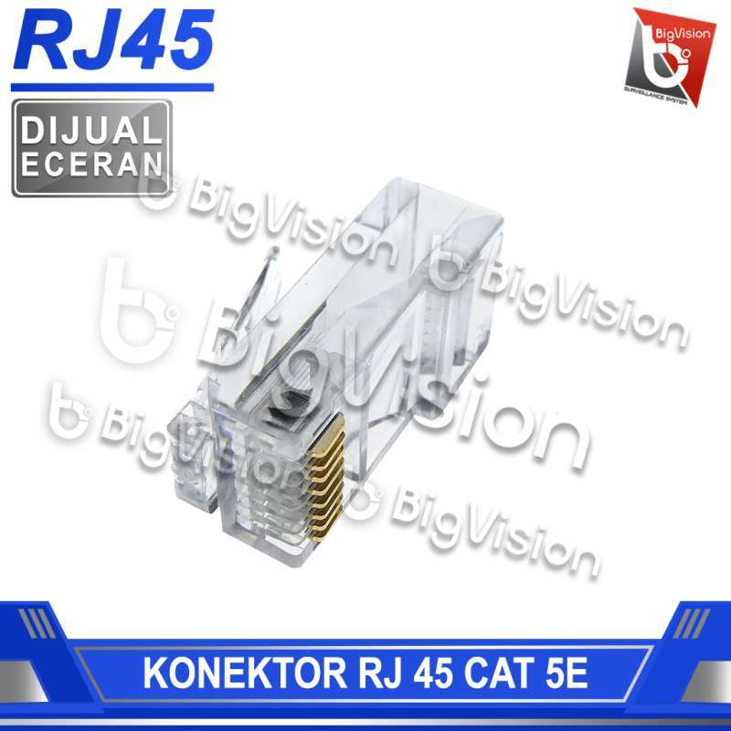 Jual RJ45 CAT 5E KONEKTOR RJ45 AMP CCTV ECERAN di Seller BIG VISION ...