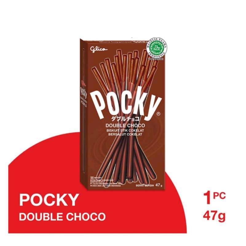 Promo Glico Pocky Biscuit Stik Double Choco 47gr Diskon 18% di Seller ...