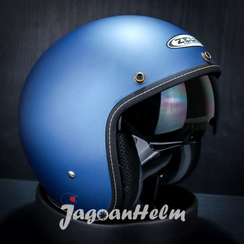 Jual Zeus Helm Zs388a | Matt Blue | Zs-388a Retro + Pet Di Seller ...