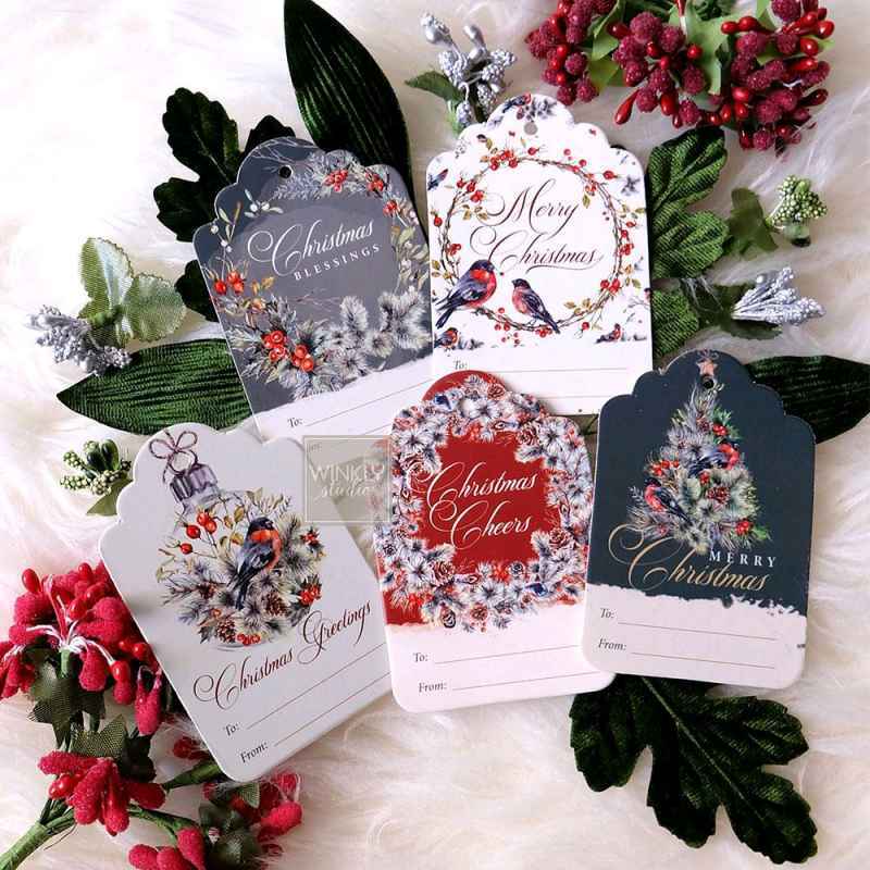 Jual Hang Tag Natal isi 25 pcs / Christmas Hangtag / Kartu Ucapan Mini ...