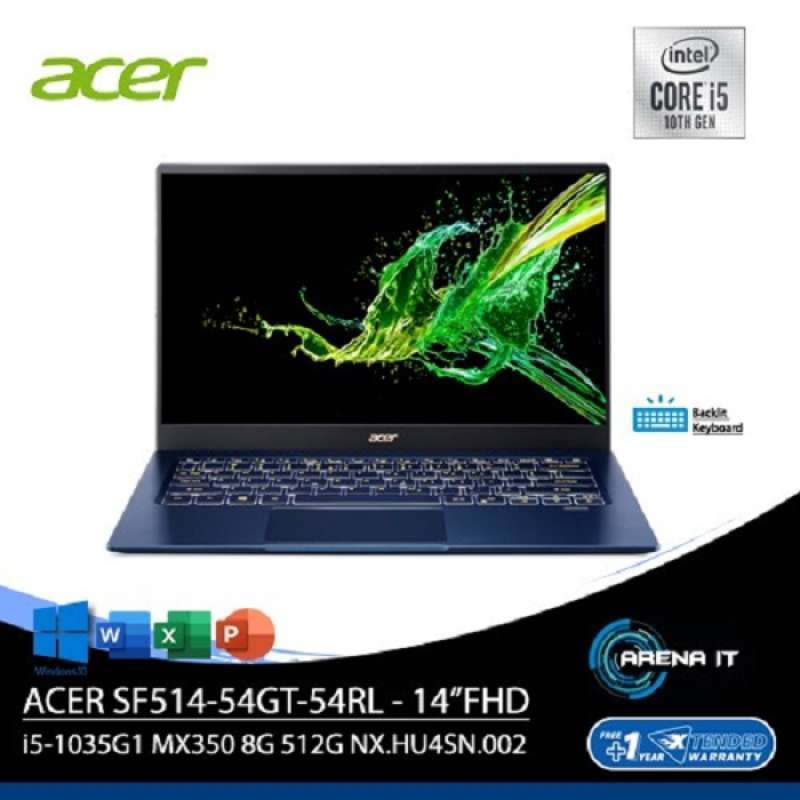Promo ACER Swift 5 SF514-54GT-54RL - Blue [Intel Core i5-1035G1 / MX350 ...