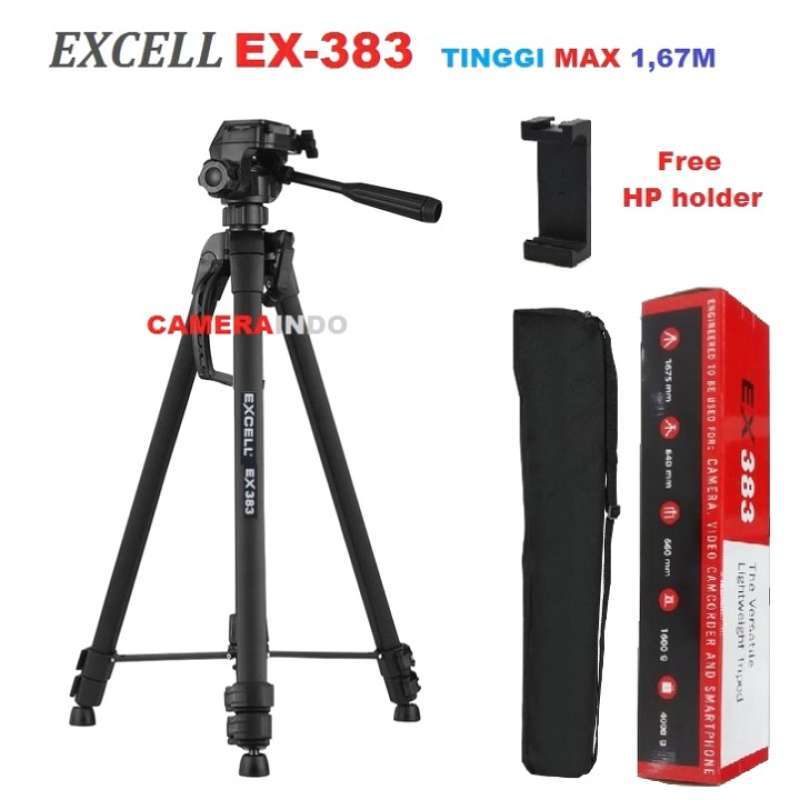 Jual Jual Tripod Excell Ex 383 Kamera Dslr Handycam Mirrorless Plus ...
