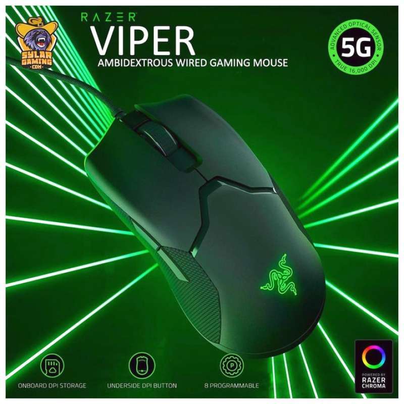 Jual Jual Razer Viper Ultralight Ambidextrous Wired Gaming Mouse ...
