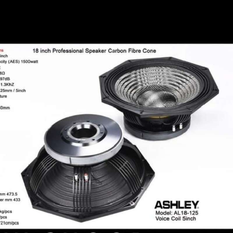 Jual Speaker Ashley 18 Inch Carbon Original, Murah & Diskon April 2024 ...