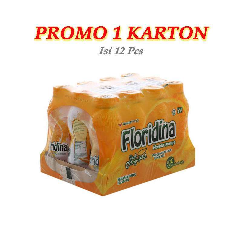 Promo FLORIDINA Orange Minuman Siap Minum Botol 350ML 1 Karton isi 12 ...