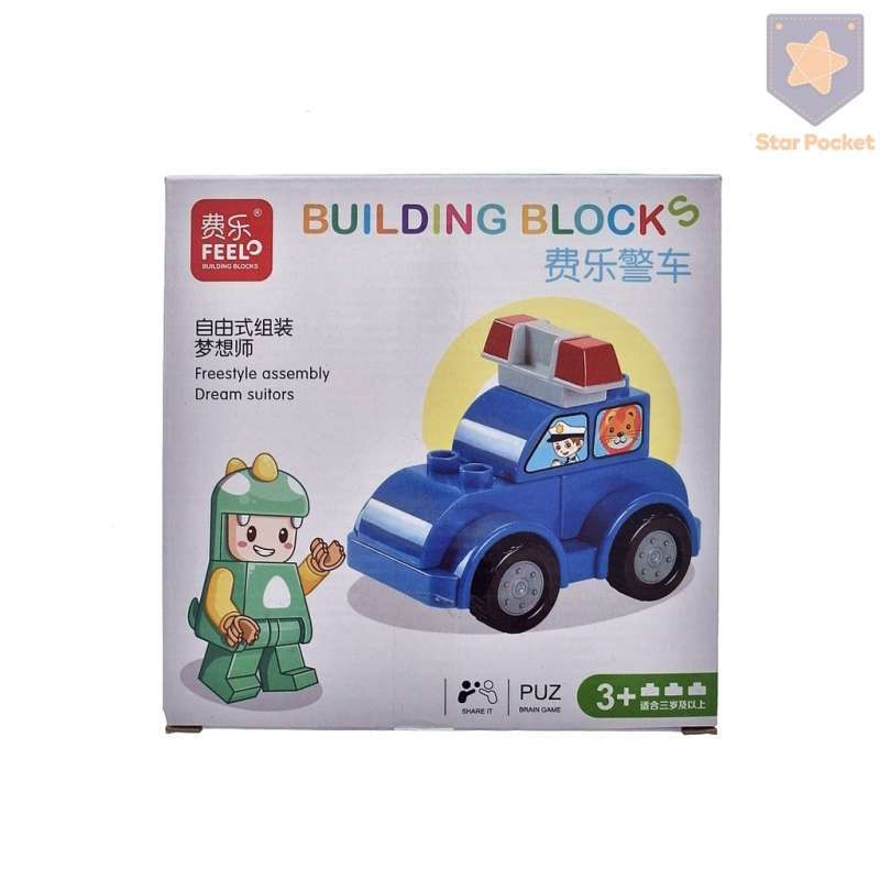 Jual Brick Block Feelo - Police Car, Fire Truck, Fuel, Dump Truck ...