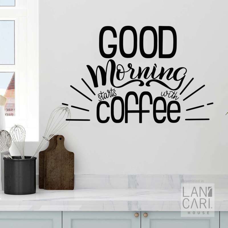 Jual Sticker Cutting Morning Coffee Stiker Wall Window Kaca Cafe Kopi ...