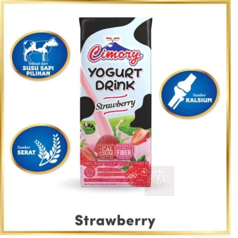 Jual Cimory yogurt drink strawberry 200ml di Seller KitaMajuBersama ...