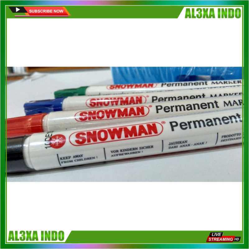 Jual Snowman Permanent Marker G-12 Spidol Permanen Satuan di Seller ...