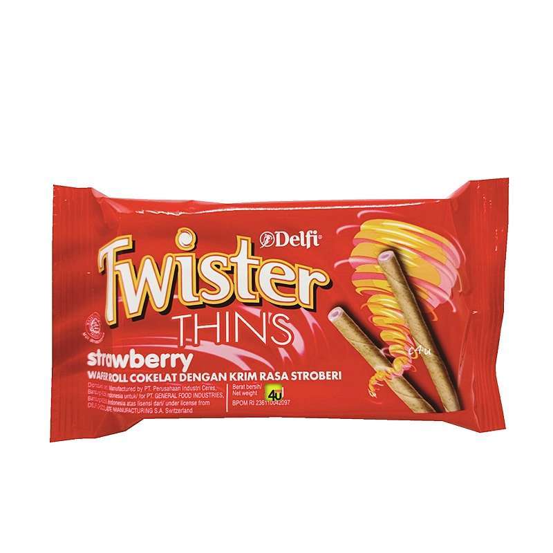Promo Twister THINS - STRAWBERRY Mini Wafer Roll - 15 gr DELFI Diskon ... Promo Twister THINS - STRAWBERRY Mini Wafer Roll - 15 gr DELFI Diskon ...