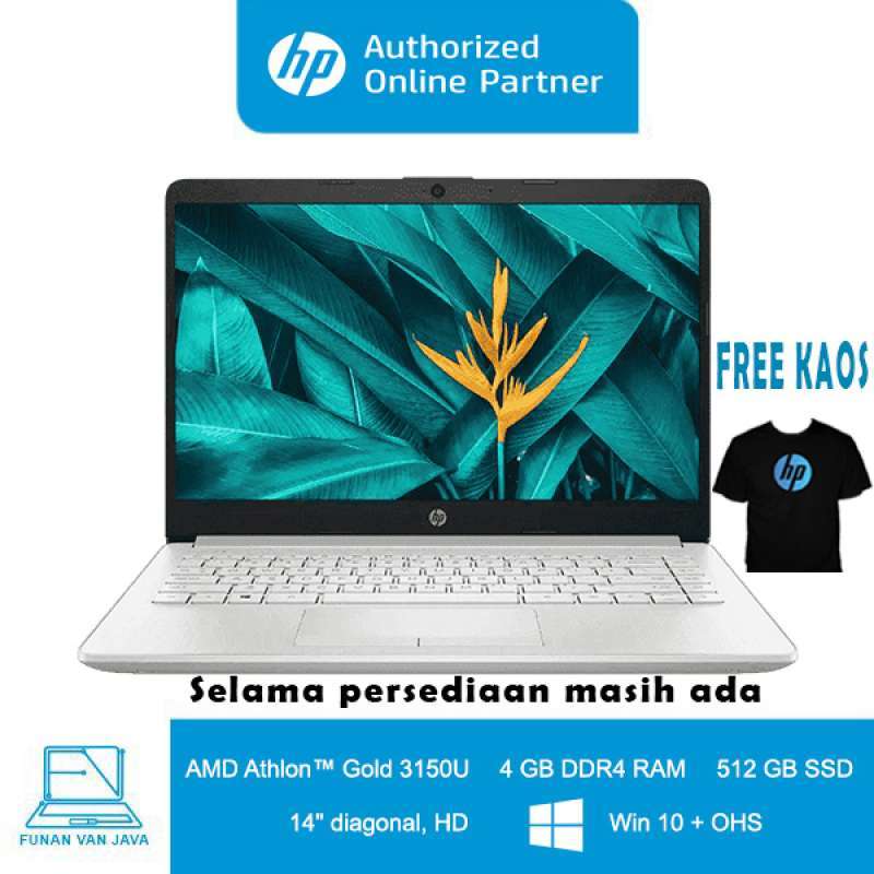 Jual LAPTOP HP 14s - DK1506AU Silver [Athlon Gold 3150U/4GB/512SSD/14 ...