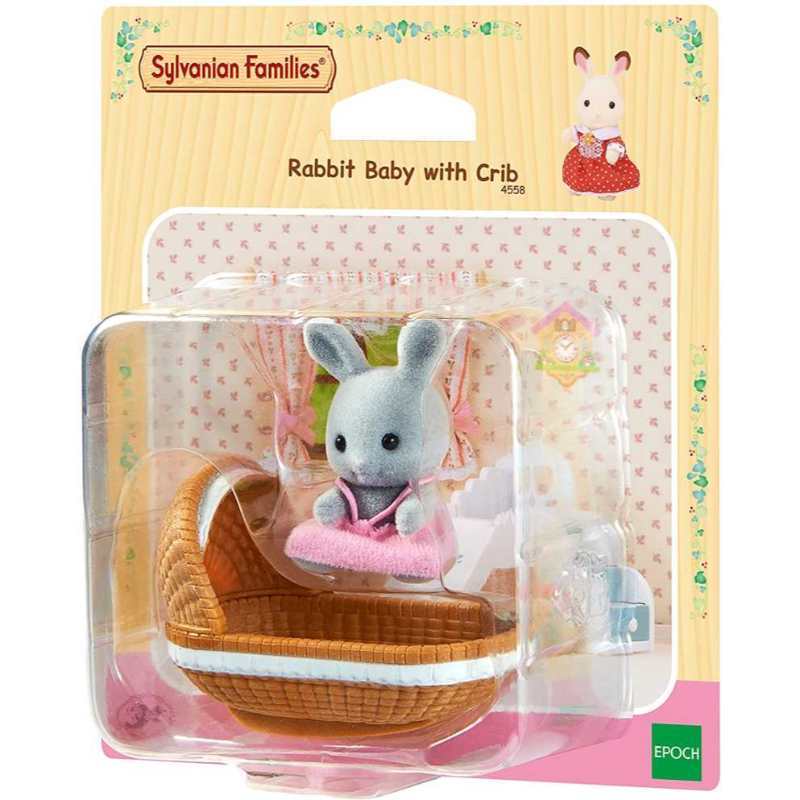 Jual Mainan Koleksi Sylvanian Families Rabbit Baby With Crib Di Seller ...