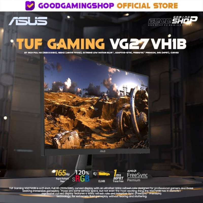 Jual ASUS TUF Gaming VG27VH1B Curved Gaming Monitor 27 FHD, 1ms, 165Hz ...