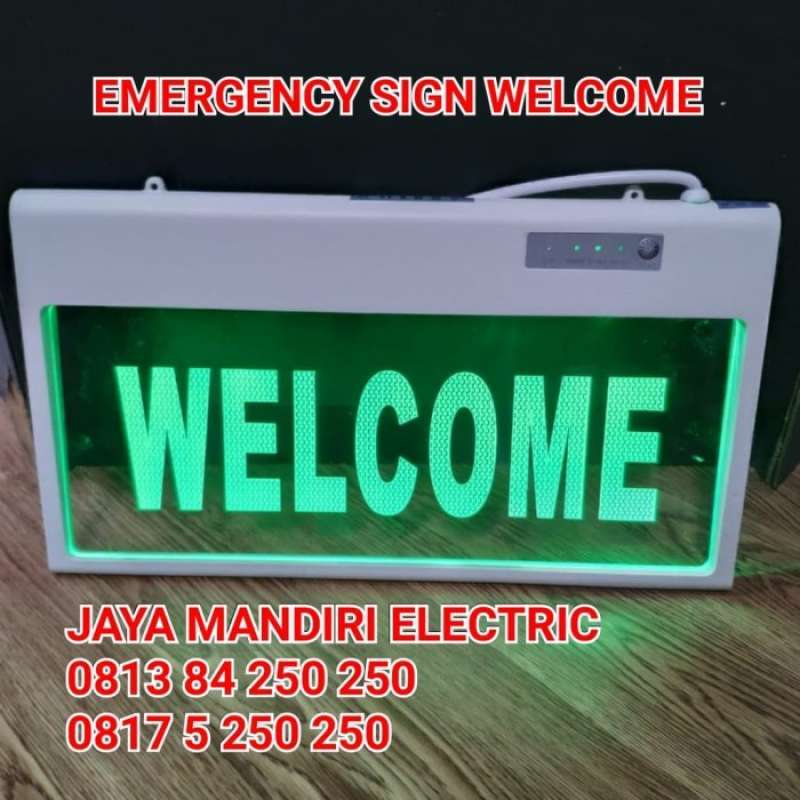 Jual SPECIAL LAMPU EXIT LED WELCOME EMERGENCY TRANSPARAN LED HIJAU ...