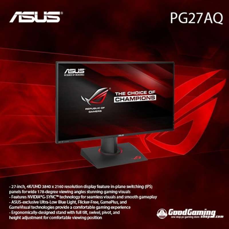 Jual ASUS ROG Swift 27 ″ PG27AQ Gaming Monitor di Seller GOOD GAMING ...