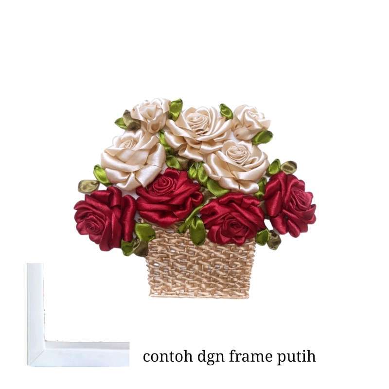 Jual Hiasan Dinding | Karya Seni 3 dimensi | Rangkaian Mawar dalam Dua ...