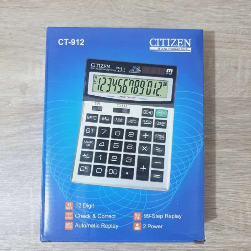 Promo Kalkulator Citizen CT 912 - Kalkulator Citizen Besar - 12 Digit ...