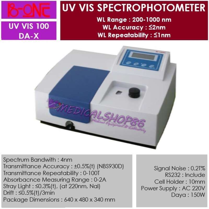 Jual UV-VIS100DA-X Spectrophotometer UV-VIS. B-ONE di Seller ...
