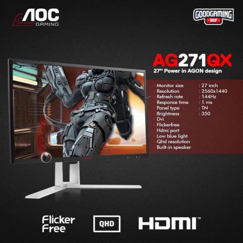 Jual AOC AG271QX (27 144Hz 1ms) - Gaming Monitor di Seller GOOD GAMING ...