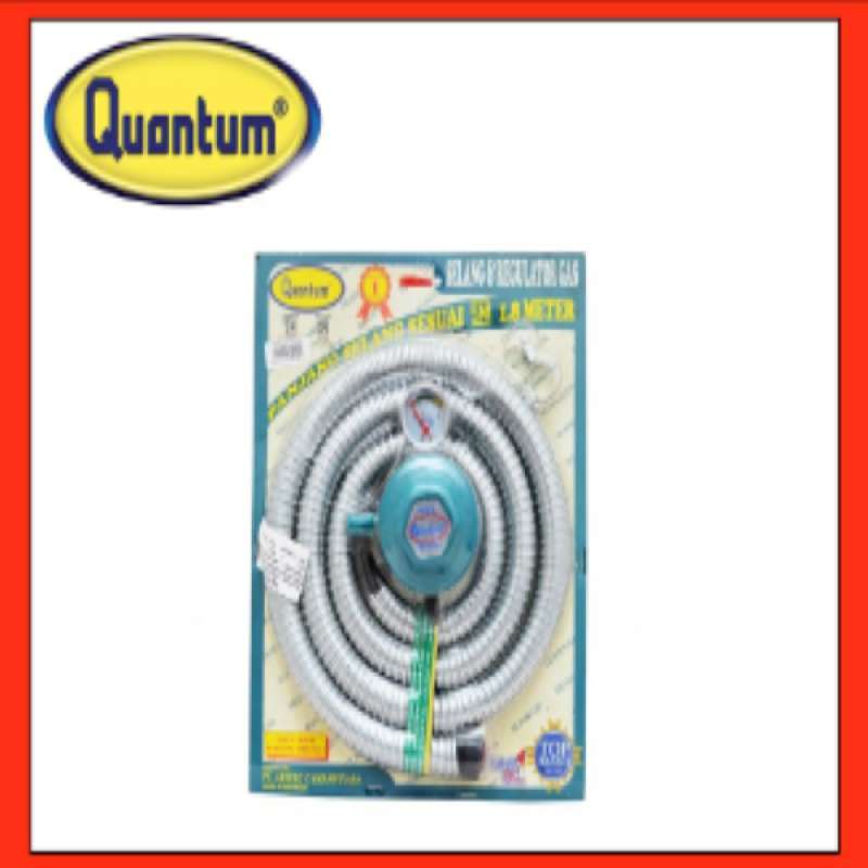 Jual Selang Gas Quantum + Regulator Meter Paket. 1.8 meter SNI di ...