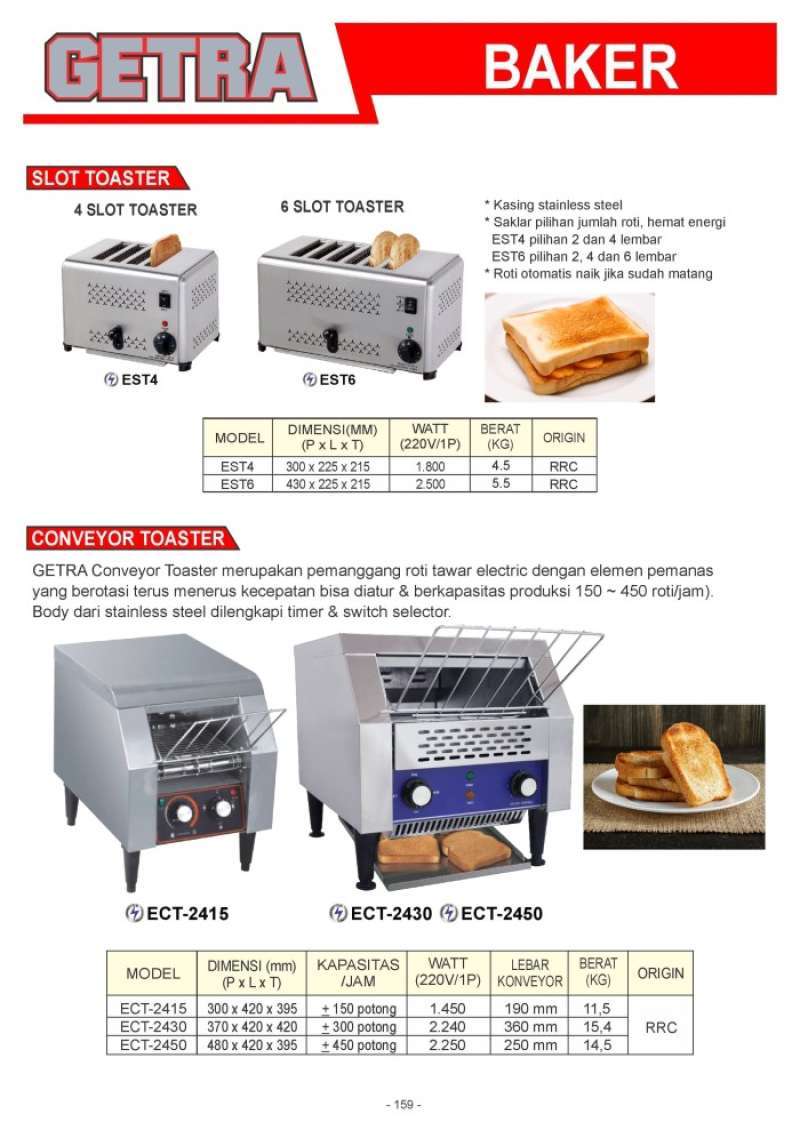 Promo Getra - Conveyor Toaster ECT2415 Diskon 9% di Seller Kumikaze ...