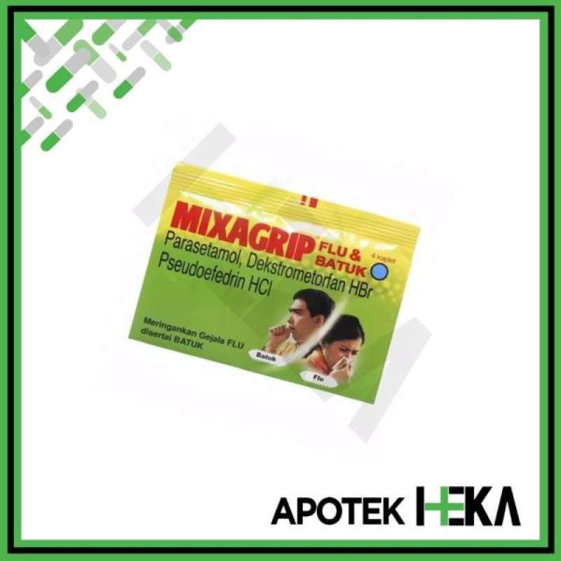 Jual Mixagrip Hijau Flu Dan Batuk Pe Strip Isi 4 Tablet Di Seller ...