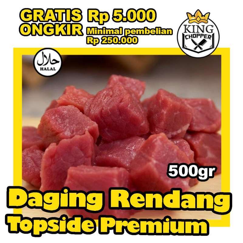 Jual DAGING POTONG RENDANG TOPSIDE FROZEN FRESH SEGAR BEKU SAPI MURAH ...
