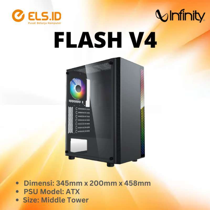 Jual Casing PC Infinity Flash V4 RGB Front Panel di Seller ELS Computer Official Store - ELS ...