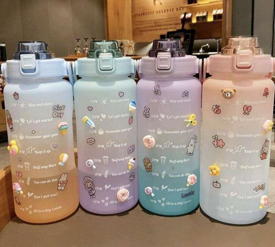 Jual BOTOL VIRAL 2 LITER / BOTOL AIR MINUM 2 LITER / BOTOL MOTIVASI ...