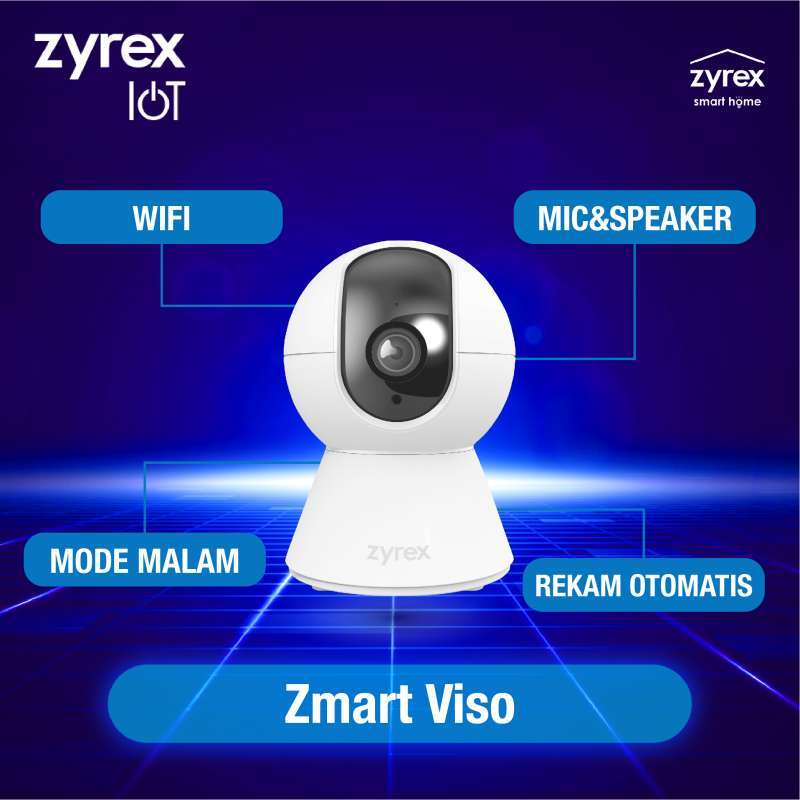Jual PTZ IP Cam Kamera CCTV IoT Zyrex Zmart Viso Wifi Kabel Panjang 2 ...