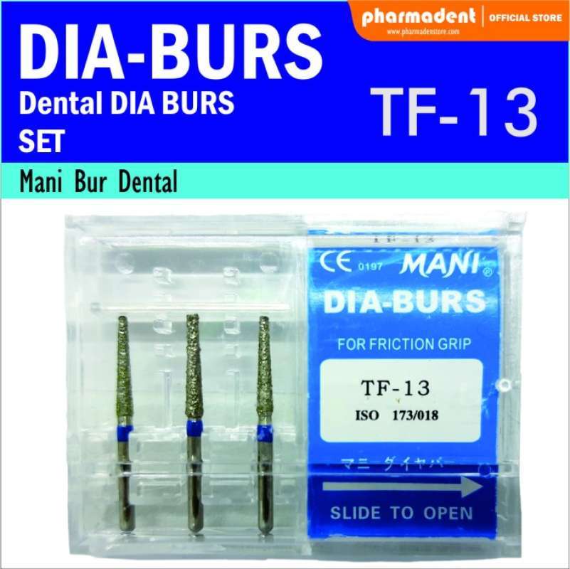 Promo Dental Dia Bur Set Tf-13 1 Pack Isi 3 Pcs Diskon 5% Di Seller ...