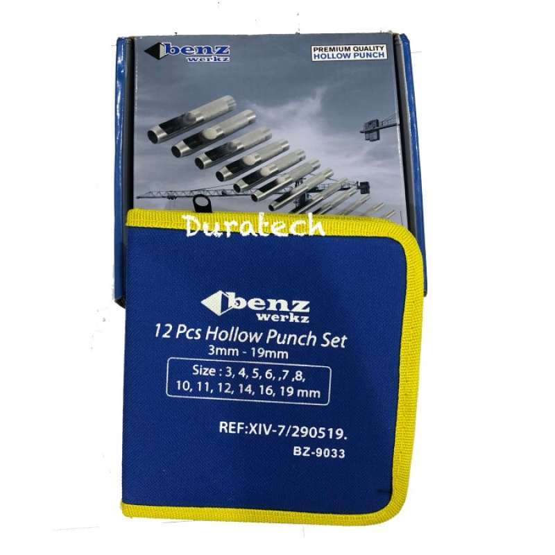 Promo Hollow Punch sets 12pcs / Betel Plong Set / Pembolong plat Benz ...