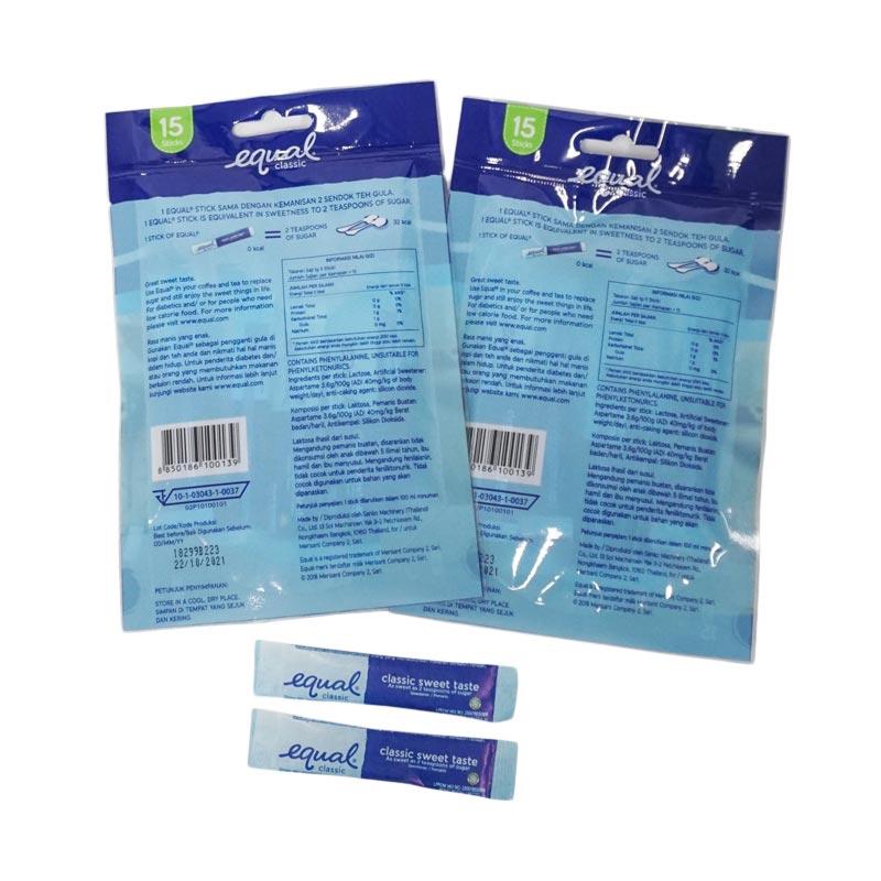 Jual Equal Classic Sweetener Gula [15 sticks] di Seller Mendie Branded ...