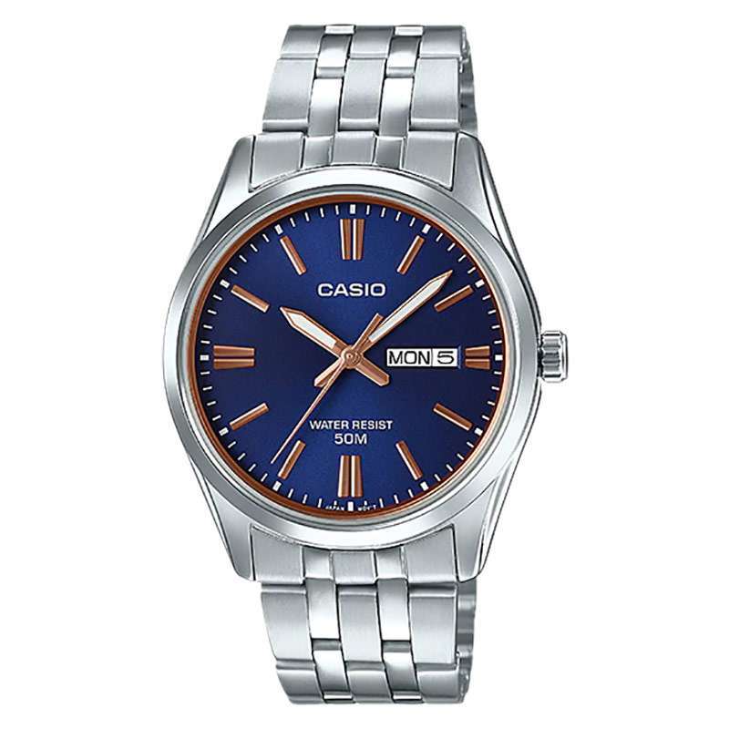Promo Casio MTP-1335D-2A2VDF Enticer Men Blue Dial Stainless Steel ...