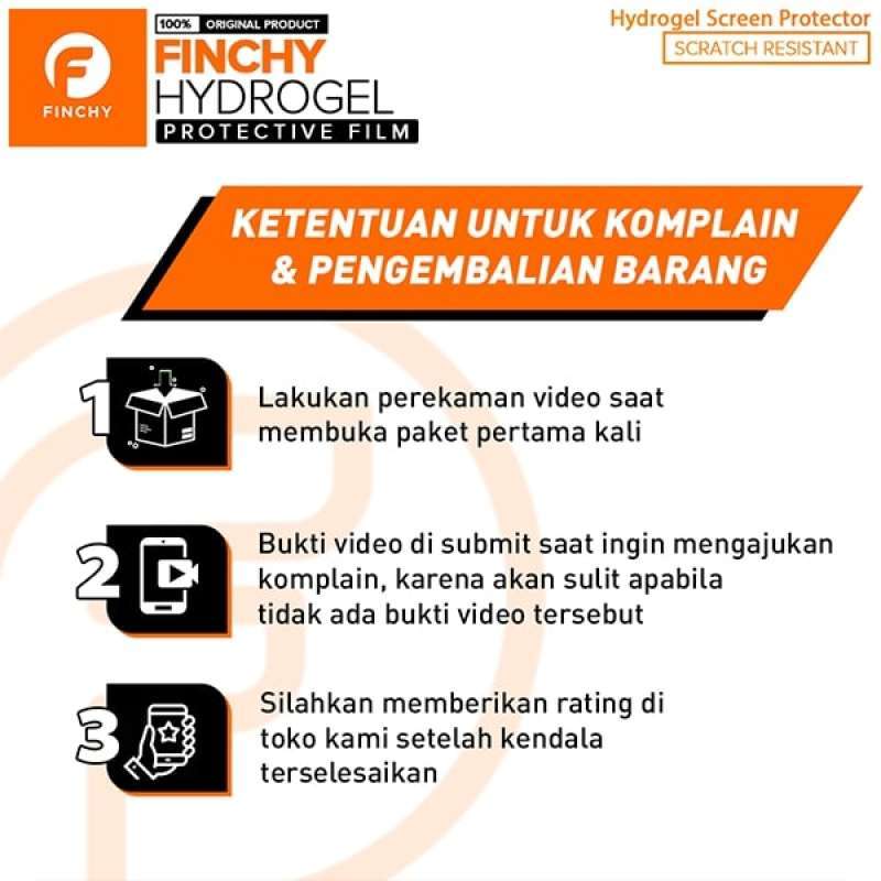 Promo Finchy Samsung Smartphone All Type Hydrogel Premium Screen ...
