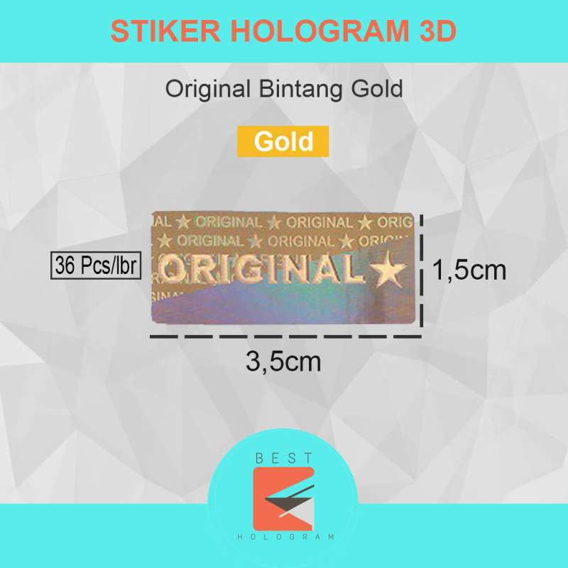 Jual Stiker Hologram 3D Original Star 1,5 x 3,5 cm - Segel Rusak ...