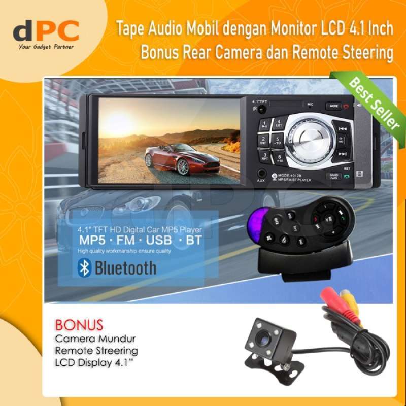 Jual Tape Audio Mobil With Monitor LCD 4.1 Inch Rear Camera dan Remote ...