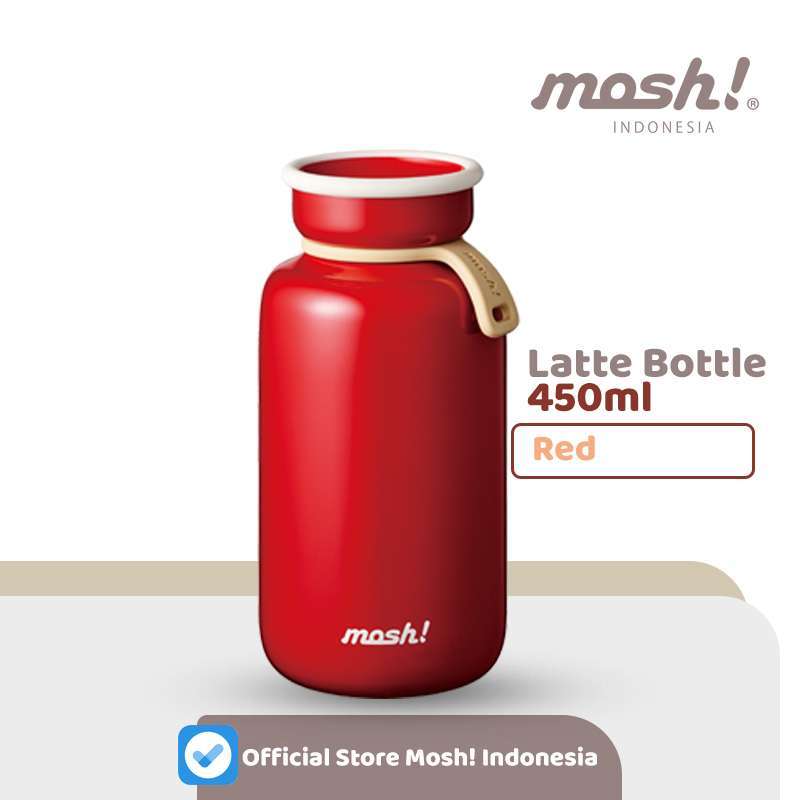 Jual Mosh Bottle Latte Tumbler Botol Minum Termos Stainless 450ML - RED ...