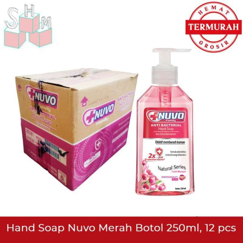 Jual HAND SOAP NUVO MERAH BOTOL 250ML - 1 karton 12 pcs di Seller Super ...