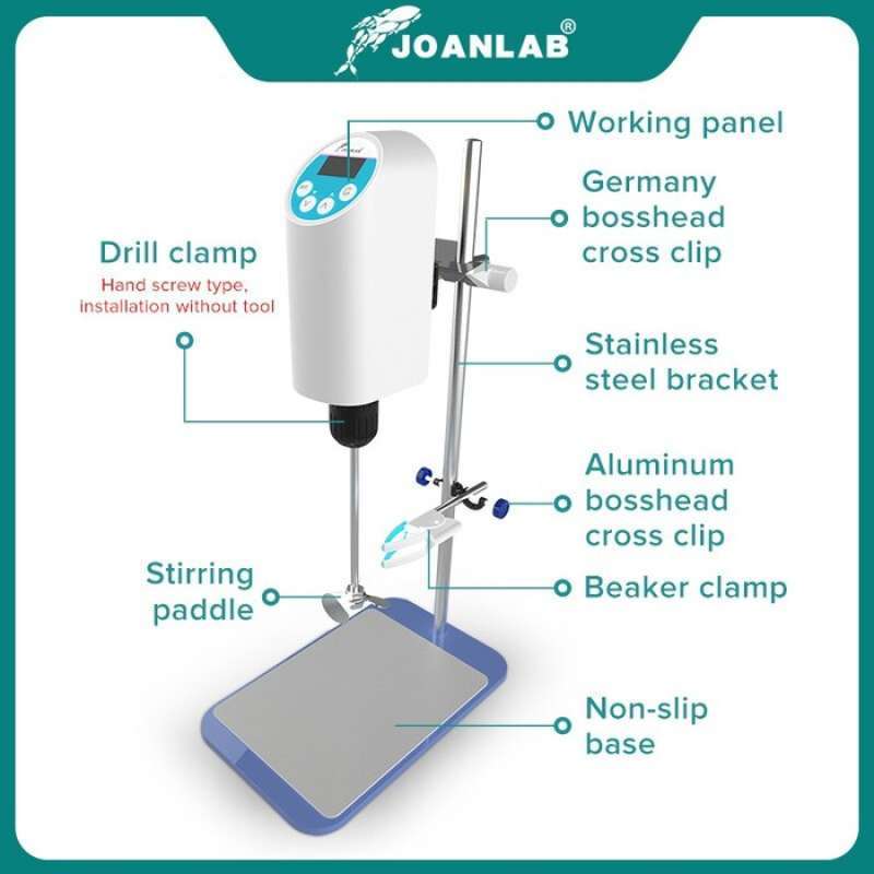 Jual JOANLAB Digital Overhead Stirrer Lab Mixer Laboratory 220V 20L ...